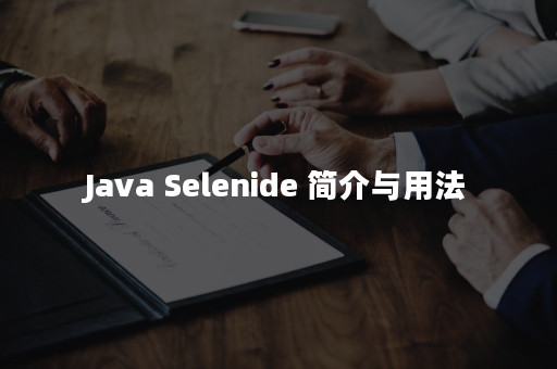 Java Selenide 简介与用法-Apispace
