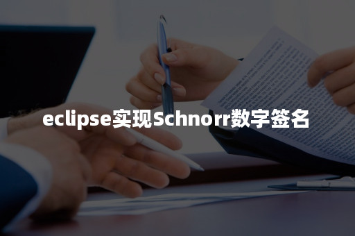 eclipse实现Schnorr数字签名-Apispace